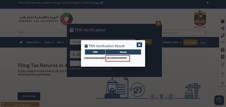 TRN Verification in Dubai, UAE | FTA Tax Registration Number
